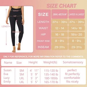 iceROSE 7 Pack Leggings for Women, High Waisted Black Yoga Leggings for Workout Running Maternity