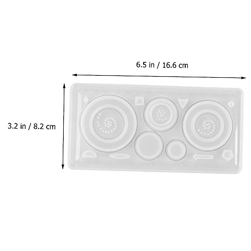 VILLCASE 1pc Kaleidoscope Mold Resin Silicone Molds Resin Tray Molds Silicone Tray Mold Silicone Resin Ruler Making Mold Silicone Molds for Resin Ruler Casting Mould Silica Gel White