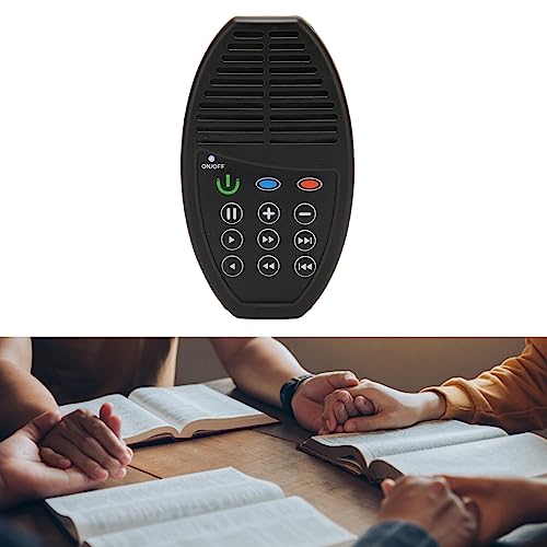 Portable Electronic Bible Reader, Solar Charging, Lightweight, 4G Capacity, Intelligent Memory, Adjustable Volume, Folder Switching, Indicator Light, ABS Material (English KJV, Arabic)