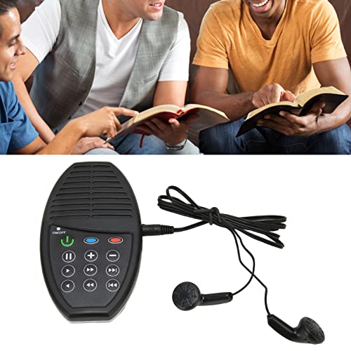 Portable Electronic Bible Reader, Solar Charging, Lightweight, 4G Capacity, Intelligent Memory, Adjustable Volume, Folder Switching, Indicator Light, ABS Material (English KJV, Arabic)