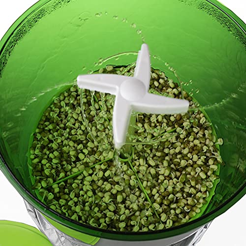 WenDissy Bean Sprouts Machine, Seed Sprouter Kits, 2 Layers Automatic Bean Sprouts Maker, Large Capacity Seed Grow Machine Also for Radish, Alfalfa, Wheatgrass, Broccoli Sprouts