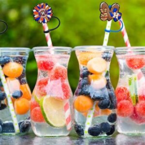 10pcs Straw Covers for Reusable Straws-Quirky TEXAS Style-Drinking Straw Covers Cap-Silicone Straw Toppers for Tumblers,Stanley Cup Straw Cover,Straw Tip Covers,7-9mm Straws Compatible 2D Style 32