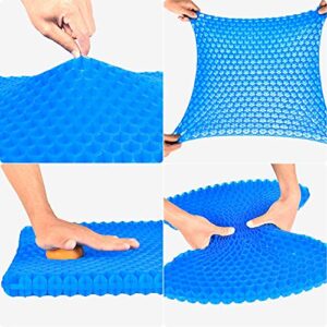 Ecofeen Gel Seat Cushion - Non-Slip Egg Seat Cushion Chair Pads - Office Chair Car Seat Cushion for Sciatica & Back Pain Relief - Coccyx Cushion for Home, Wheelchair, Computer, Desk Chair, Truck