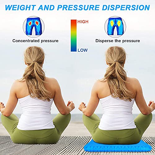 Ecofeen Gel Seat Cushion - Non-Slip Egg Seat Cushion Chair Pads - Office Chair Car Seat Cushion for Sciatica & Back Pain Relief - Coccyx Cushion for Home, Wheelchair, Computer, Desk Chair, Truck