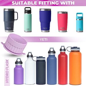 ODRAGO 2Pcs Silicone Boot With Suction for Stanley Quencher H2.0 40 oz, 30 oz, 20 oz tumblers & Yeti Rambler 20 oz/30 oz Tumblers and Hydroflask 12-24 oz water bottles. Protective Accessories (PURPLE)