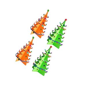 garneck 4pcs mini christmas pine tree mini desk felt christmas craft xmas craft supplies diy christmas ornament diy material set christmas tree self made decorate desk christmas tree