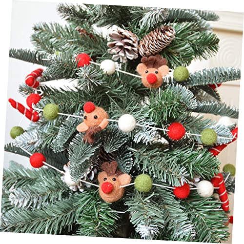 Garneck 1 String Christmas Felt Ball Skewers Christmas Party Favors Gifts Fireplace Pom Pom Banner Felt Ball Garlands Home Decorations Christmas Tree Decorations Christmas Ornaments Elk