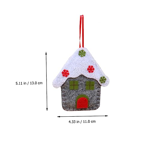 Garneck 3pcs Christmas Tree Pendant Felt Xmas Tree Ornaments Winter Festive Decoration Christmas Hanging Decors Christmas Pendants Durable Hanging Ornament Small House Non-Woven Fabric