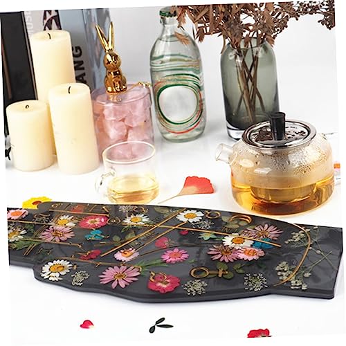 VILLCASE 1pc Pallet Mold Fruit Tray Jewelry Dish Tray Fruit Platter Serving Board Mold Coaster Molds for Resin Casting Table Mat Palmistry Palm Tray Mould Cup Mat Casting Mold Plate Cup