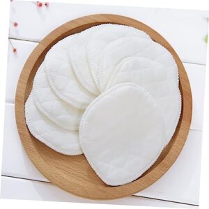 SAFIGLE 12Pcs Professional Breastfeeding Patches Breast-Feeding Washable White Absorbent Nursing pad Cotton Nursing Pads Breastfeeding Gel Pads Breast Milk Cotton Chest pad