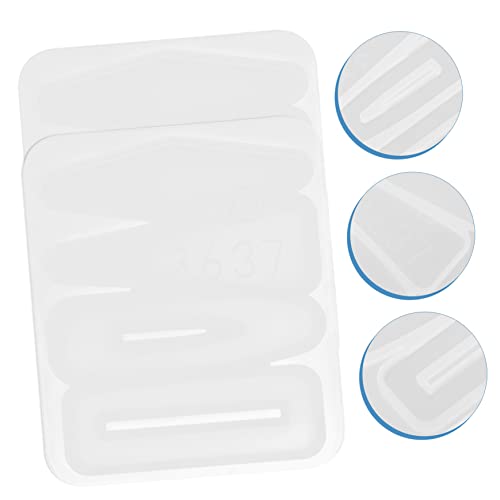 COHEALI 2pcs Hairpin Silicone Mold DIY Hair Clip Mold Resin Hair Clip Mold Resin Jewelry Mold De para Gelatinas Resin Tray Mold Resin Hair Clips Hairpin Casting Molds Girl