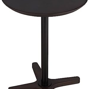 Benchmaster Bailey Modern Minimalist Slate Round Standing Pedestal Table 15" Wide Black for Spaces Living Room Bedroom Bedside Entryway House Home Office