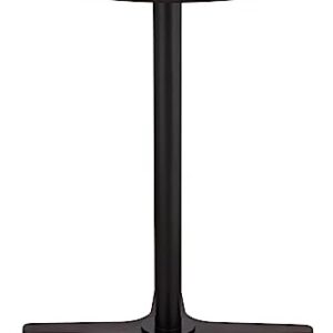 Benchmaster Bailey Modern Minimalist Slate Round Standing Pedestal Table 15" Wide Black for Spaces Living Room Bedroom Bedside Entryway House Home Office