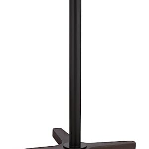 Benchmaster Bailey Modern Minimalist Slate Round Standing Pedestal Table 15" Wide Black for Spaces Living Room Bedroom Bedside Entryway House Home Office