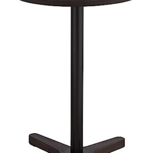 Benchmaster Bailey Modern Minimalist Slate Round Standing Pedestal Table 15" Wide Black for Spaces Living Room Bedroom Bedside Entryway House Home Office