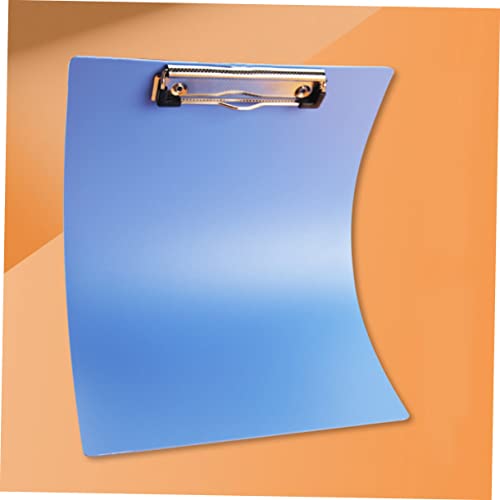 STOBOK 4pcs Folder Nursing Clip Board Small Clipboards Office Clipboard Restaurant Clipboard Menu Cover Board Writing Support Business Agent Writing Board Exam Paper Clips Letter Blue A4