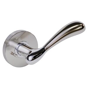 avalon c-series maya - modern door handle door lever set in satin nickel - nickel polished finish with privacy pin function