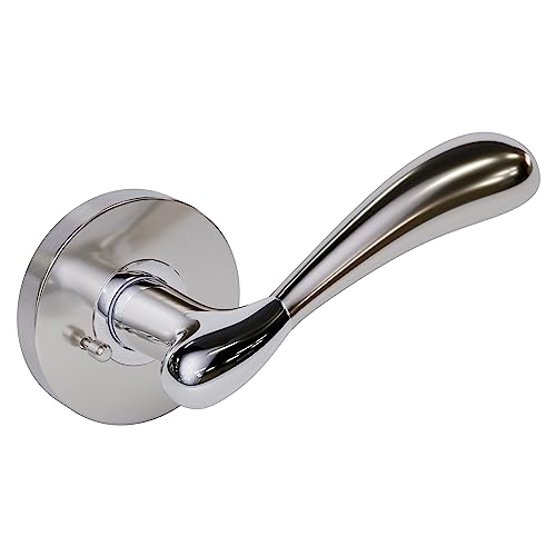 Avalon C-Series Maya - Modern Door Handle Door Lever Set in Satin Nickel - Nickel Polished Finish with Privacy Pin Function