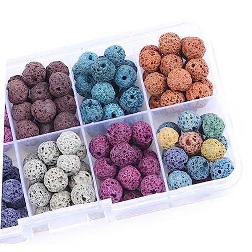 COHEALI 180pcs 10 Beads for Crafts Crystal Kit Jewelry for Volcanic Bead Loose Gumball Beads Gemstone Beads Jewelery Making Beads Loose Beads Lava Beads Artificial Bracelet Set Suite