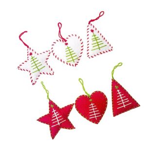 bestoyard 6pcs christmas hanging ornament christmas tree pendant cloth hanging pendant creative hanging pendant christmas plush ornaments christmas decorations for tree christams decor love