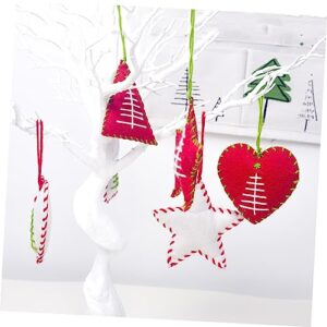 BESTOYARD 6pcs Christmas Hanging Ornament Christmas Tree Pendant Cloth Hanging Pendant Creative Hanging Pendant Christmas Plush Ornaments Christmas Decorations for Tree Christams Decor Love