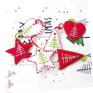 BESTOYARD 6pcs Christmas Hanging Ornament Christmas Tree Pendant Cloth Hanging Pendant Creative Hanging Pendant Christmas Plush Ornaments Christmas Decorations for Tree Christams Decor Love