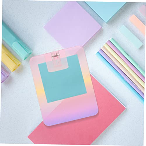 Misti Stamping Tool 6 Pcs Plate Clamp Clear Colored Clipboards Scrapbooking Die-Cut Machines Exam Paper Clips File Clipboards Document Holder Acrylic Plastic Student Notebook