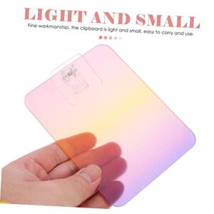 Misti Stamping Tool 6 Pcs Plate Clamp Clear Colored Clipboards Scrapbooking Die-Cut Machines Exam Paper Clips File Clipboards Document Holder Acrylic Plastic Student Notebook