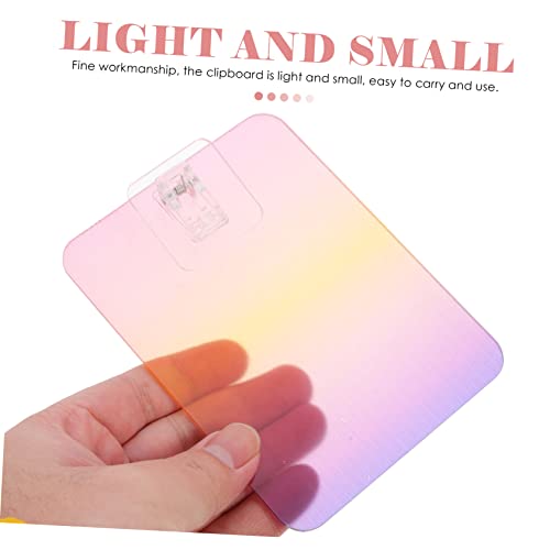 Misti Stamping Tool 6 Pcs Plate Clamp Clear Colored Clipboards Scrapbooking Die-Cut Machines Exam Paper Clips File Clipboards Document Holder Acrylic Plastic Student Notebook