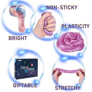 Kids Party Favors Galaxy Slime Kit, 30 Pack Bulk Rich Colorful Putty Toy, Stress and Anxiety Relief Sludge, Christmas Stocking Stuffers for Girls and Boys