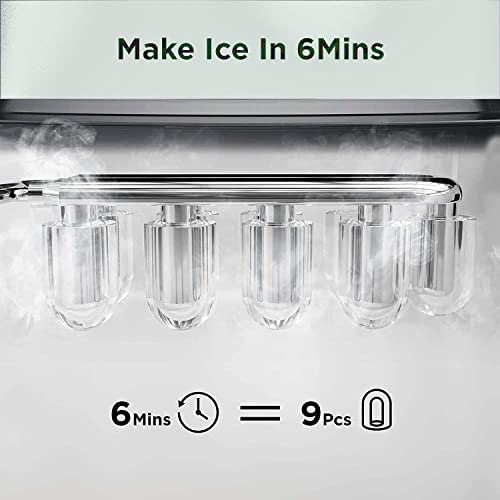 Ice Maker Portable Ice Maker Machine with Ice Scoop and Basket for Home, Office and Party