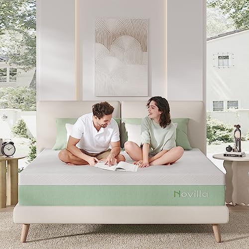 Novilla King Mattress,10 Inch Gel Memory Foam Mattress for Suppotive &Pressure Relieving, Medium Firm Feel Mattress in a Box,Bliss