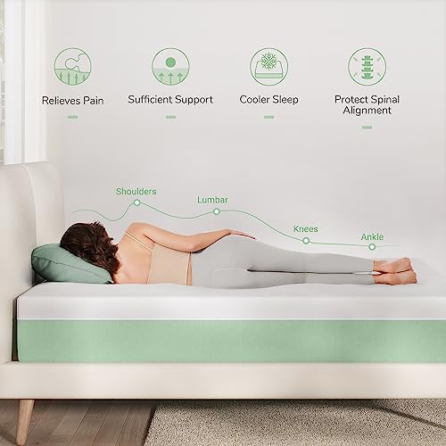 Novilla King Mattress,10 Inch Gel Memory Foam Mattress for Suppotive &Pressure Relieving, Medium Firm Feel Mattress in a Box,Bliss