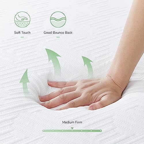 Novilla King Mattress,10 Inch Gel Memory Foam Mattress for Suppotive &Pressure Relieving, Medium Firm Feel Mattress in a Box,Bliss