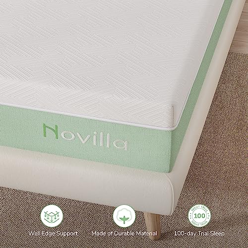 Novilla King Mattress,10 Inch Gel Memory Foam Mattress for Suppotive &Pressure Relieving, Medium Firm Feel Mattress in a Box,Bliss