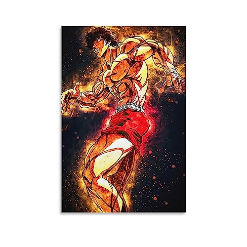 Baki Hanma Poster Baki The Grappler Painting On Canvas Wall Art Poster Scroll Picture Print Living Room Walls Decor Home Posters 12x18inch(30x45cm)