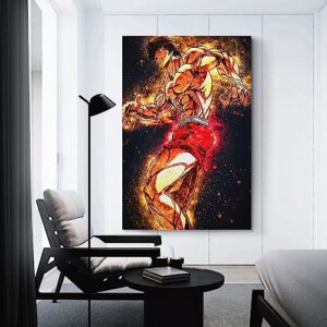 Baki Hanma Poster Baki The Grappler Painting On Canvas Wall Art Poster Scroll Picture Print Living Room Walls Decor Home Posters 12x18inch(30x45cm)