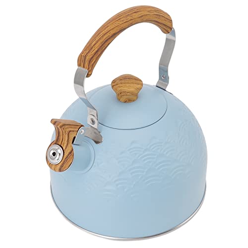 Tea Kettle Stovetop Whistling Kettle Teapot, Easy-grip Handle With Trigger Opening Mechanism, Food Grade Stainless Steel Teakettle, Stove Top with Heat Proof Ergonomic Handle.