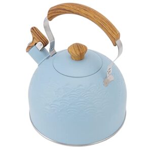 Tea Kettle Stovetop Whistling Kettle Teapot, Easy-grip Handle With Trigger Opening Mechanism, Food Grade Stainless Steel Teakettle, Stove Top with Heat Proof Ergonomic Handle.