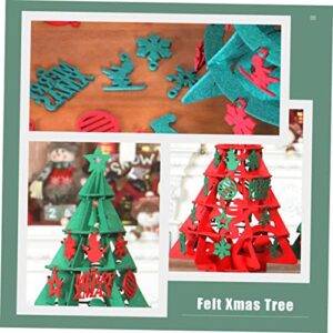 BESTOYARD 2Pcs Christmas Tree Holiday Party Decoration Table Small Xmas Tree Christmas Table centerpieces Artificial Snow Pine Tree Miniature Pine Tree Xmas Pine Tree Ornaments Delicate Felt