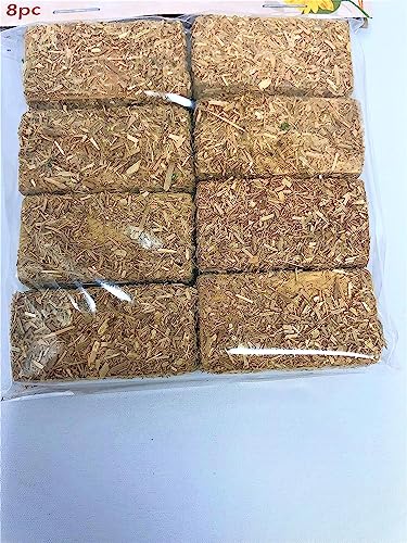 Mini Hay Bales Decoration (16-ct) Small Decorative Hay for Crafts/Dollhouse/Toy/Farm/Stables/Halloween/Table/Decor/Decoration/Decorative Accents/Fall/Harvest - 2 x 1 Inches (2 pk)