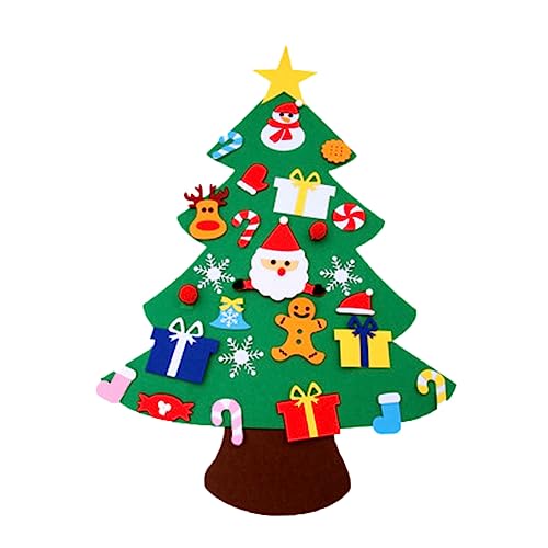 ibasenice Handmade Gifts Christmas Tree for Toddlers Christmas Party Favor Gift DIY Felt Ornaments Kids DIY Felt Christmas Tree DIY Christmas Puzzle Tree Kids DIY Christmas Tree Manual Child