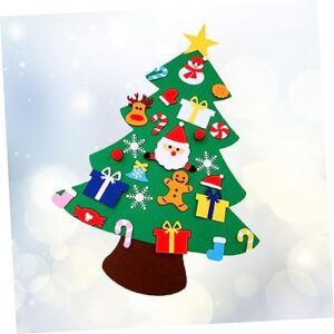 ibasenice Handmade Gifts Christmas Tree for Toddlers Christmas Party Favor Gift DIY Felt Ornaments Kids DIY Felt Christmas Tree DIY Christmas Puzzle Tree Kids DIY Christmas Tree Manual Child