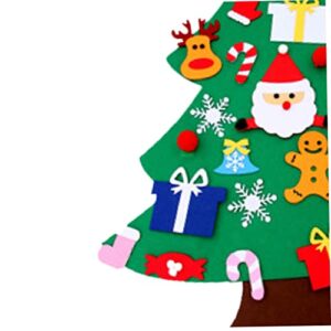 ibasenice Handmade Gifts Christmas Tree for Toddlers Christmas Party Favor Gift DIY Felt Ornaments Kids DIY Felt Christmas Tree DIY Christmas Puzzle Tree Kids DIY Christmas Tree Manual Child