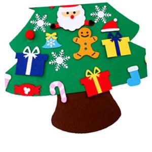 ibasenice Handmade Gifts Christmas Tree for Toddlers Christmas Party Favor Gift DIY Felt Ornaments Kids DIY Felt Christmas Tree DIY Christmas Puzzle Tree Kids DIY Christmas Tree Manual Child