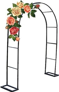 sevso large metal garden arch for climbing plant wide 1.4m 1.2m 1.8m 2.4m 3m 3.5m sturdy durable rose archway weather-resistant iron tubular pergola trellis,green,w1.2m*h2.2m