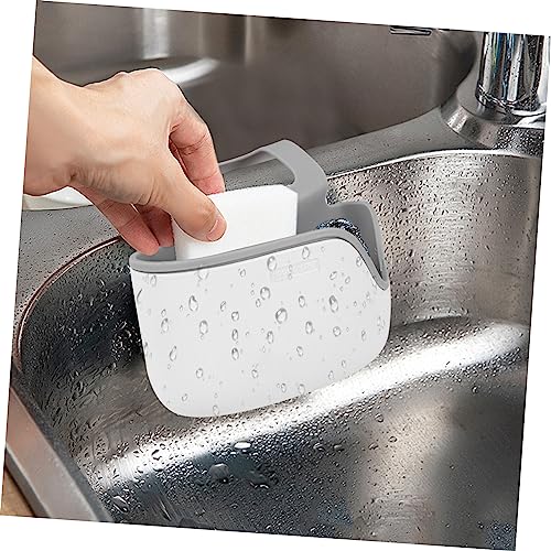 RORPOIR Drain Bag Storage Shelves Plastic Kitchen Sink Organizer Sink Caddy Plastic Organizer Sink Caddy Sponge Holder Draining Rack Storage Organizer Sink Drying Rack White Shelf Hanging