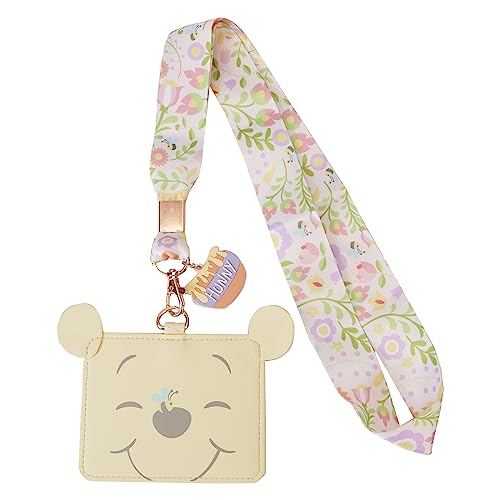 Loungefly Winnie the Pooh Folk Floral Lanyard with Card Holder (WDL0539)