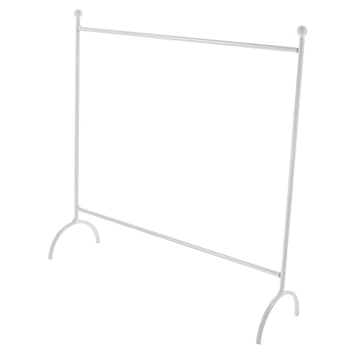 FONDOTIN metal holder doll hanger racks clothing furniture metal stand doll clothing hangers rack Accessories miniature clothes rack white Cloth shelf miniature Craft Assembly drying rack