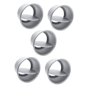 exquimeuble 5pcs live cake mold mini cake pan angel food cake angel food cake pan cheesecakes baking tray chiffon tube pan bread pan aluminum alloy silver 4 inch cake tin small round cake pan